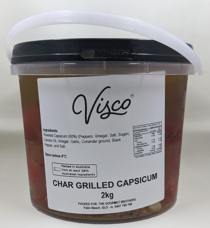 Gusto & Co. Char Grilled Whole Capsicum 2kg C4